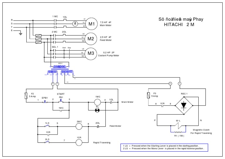 Hitachi Milling Machine Wiring Diagram | PDF