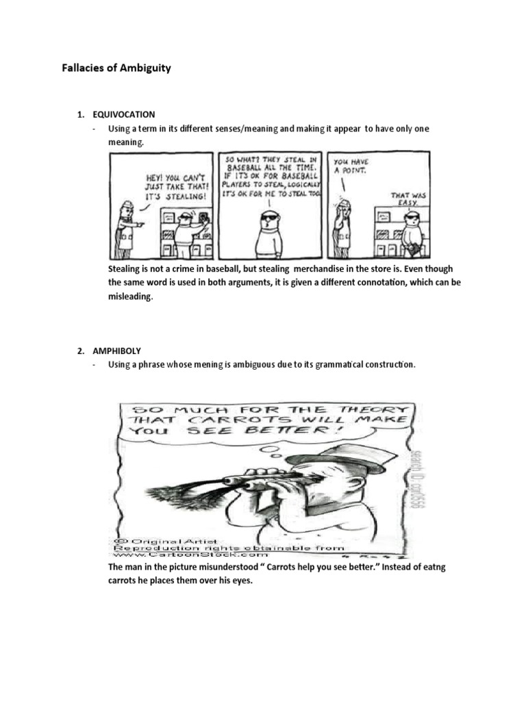 Fallacies of Ambiguity Reporter's Copies | PDF