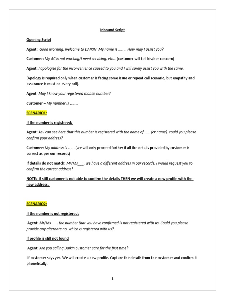 Updated Inbound Script | PDF | Business | Science