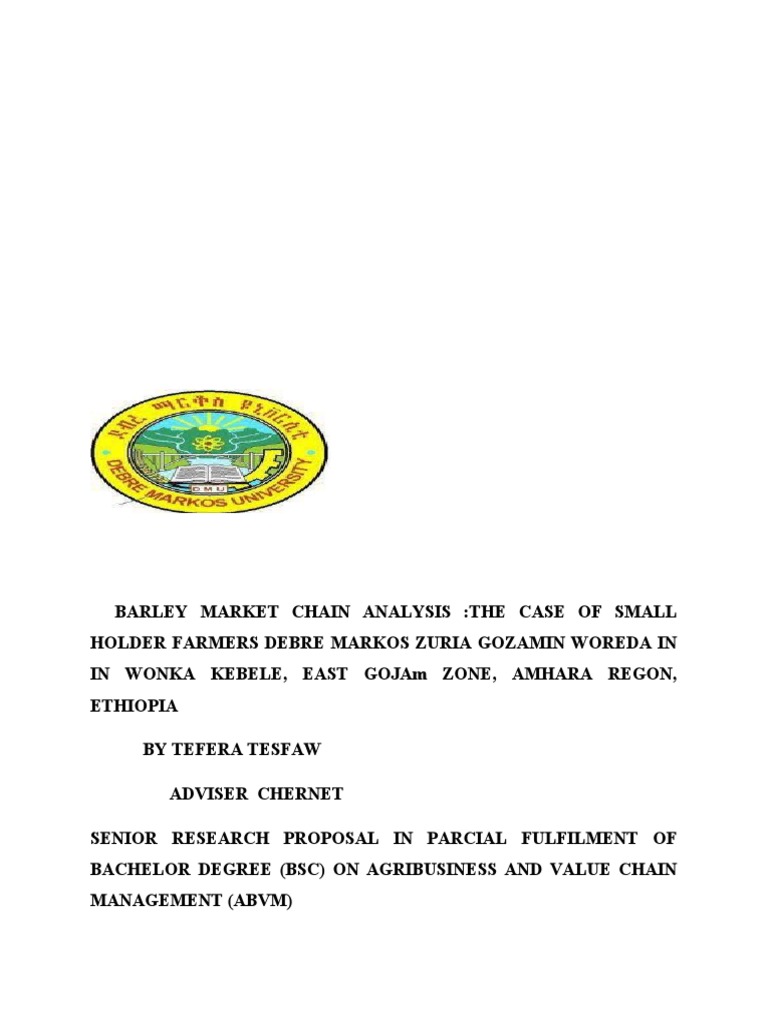 Tefera Proposal) | PDF | Barley | Cereals