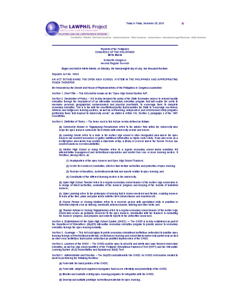 Ohsp 1 | PDF | Teachers | Curriculum