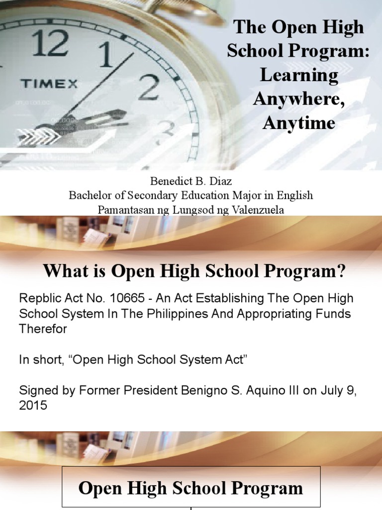 The Open High School Program | PDF | Pedagogy | Human Nature