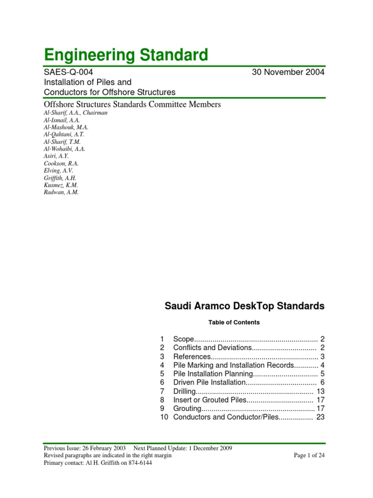 Saes Q 004 | PDF | Deep Foundation | Geotechnical Engineering