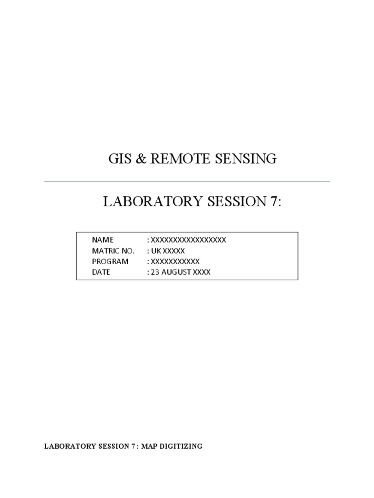 Gis and Remote Sensing Lab 7 | PDF