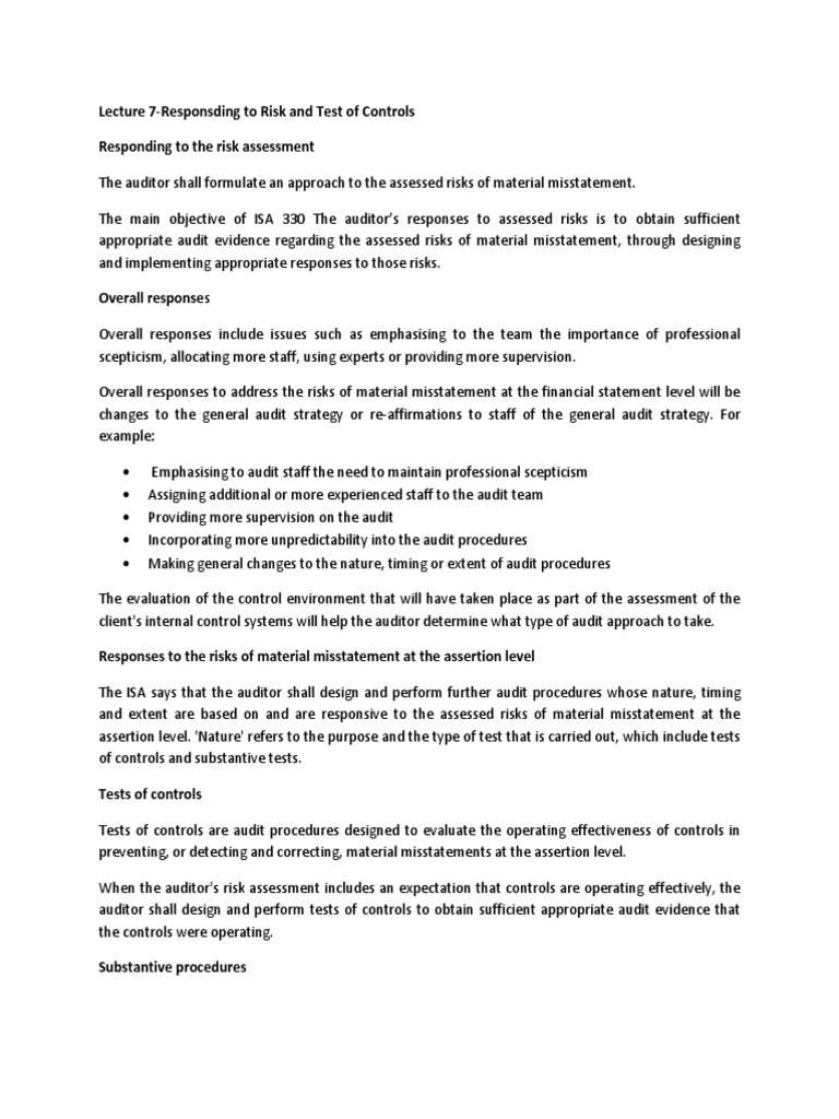 Lecture 7-Internal Control & Assertions | PDF | Audit | Financial Services