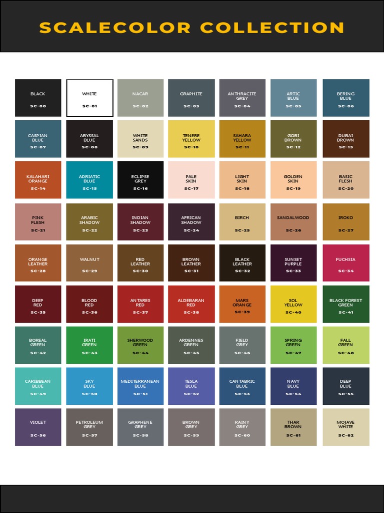 Scalecolor Collection: White | PDF | Brown | Grey