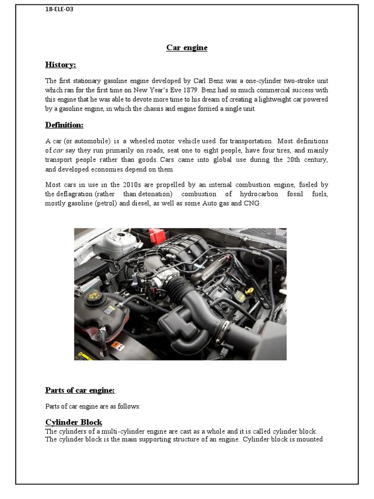 Car Engine | PDF | Internal Combustion Engine | Piston