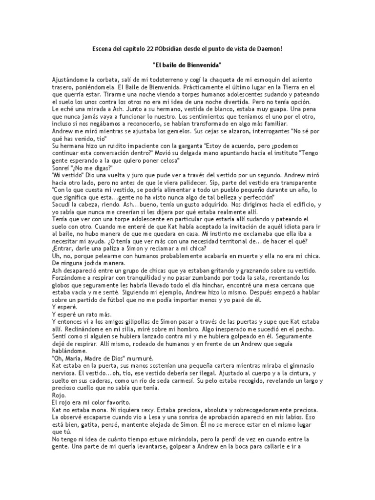Escena Del Capítulo 22 Obsidian Desde El Punto de Vista de Daemon | PDF
