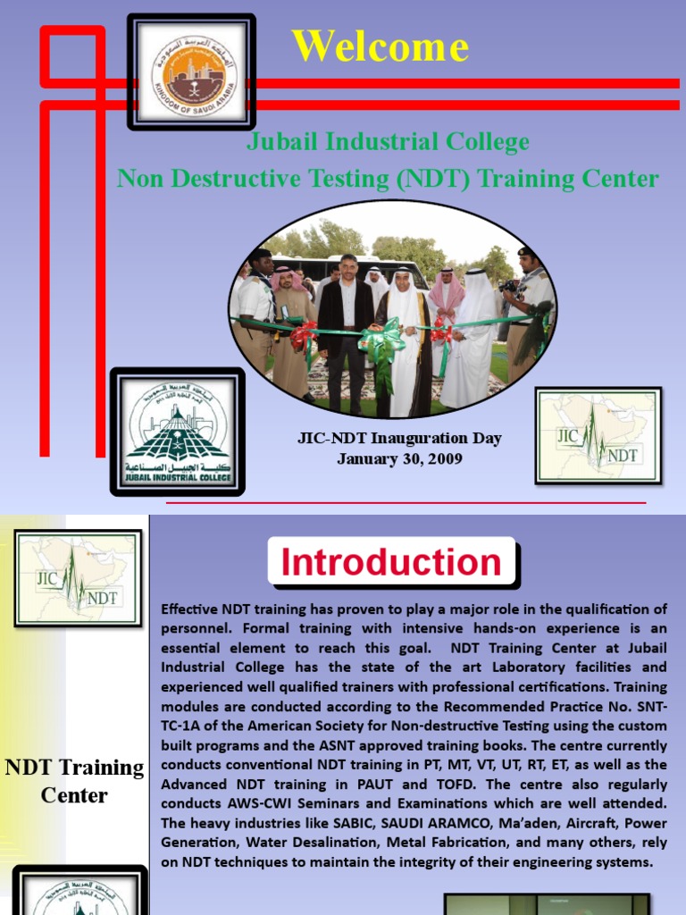 Welcome: Jubail Industrial College Non Destructive Testing (NDT ...