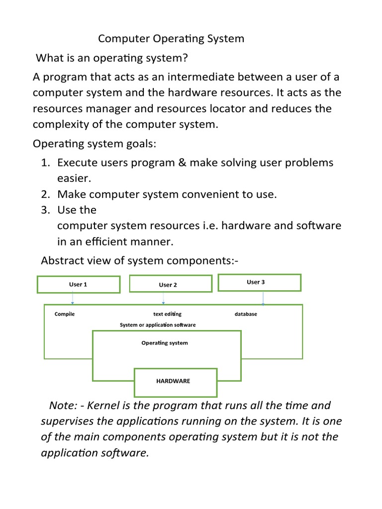 Computer Operating System Pdf Operating System Computer Program 