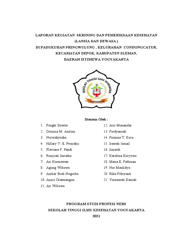 LAPORAN KEGIATAN Penkes Dan Pemeriksaan Kesehatan | PDF