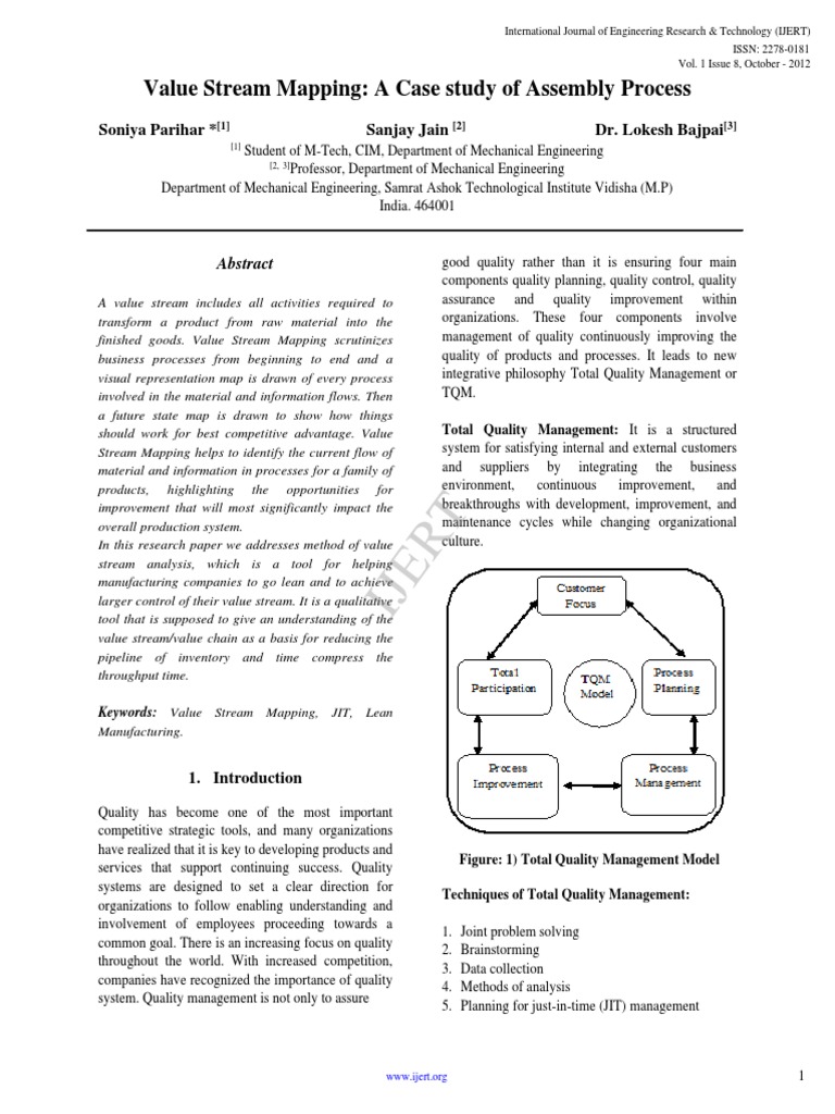 VSM Case Study | PDF | Transmission (Mechanics) | Lean Manufacturing