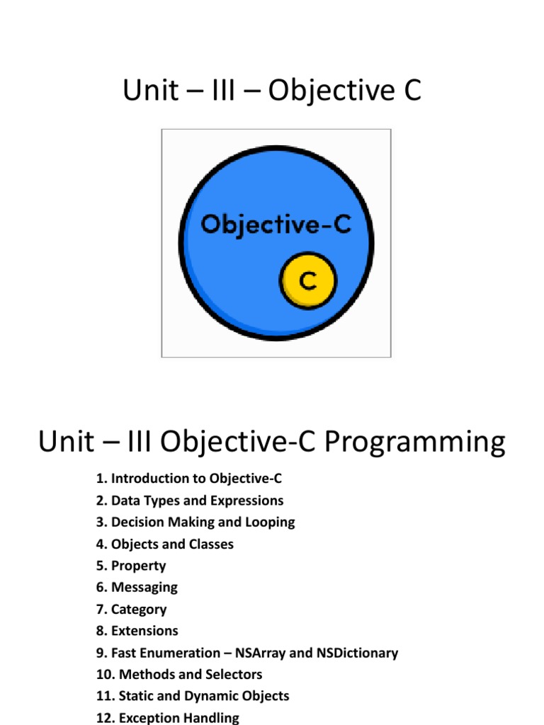 Unit 3 - MAD | PDF | Objective C | Class (Computer Programming)