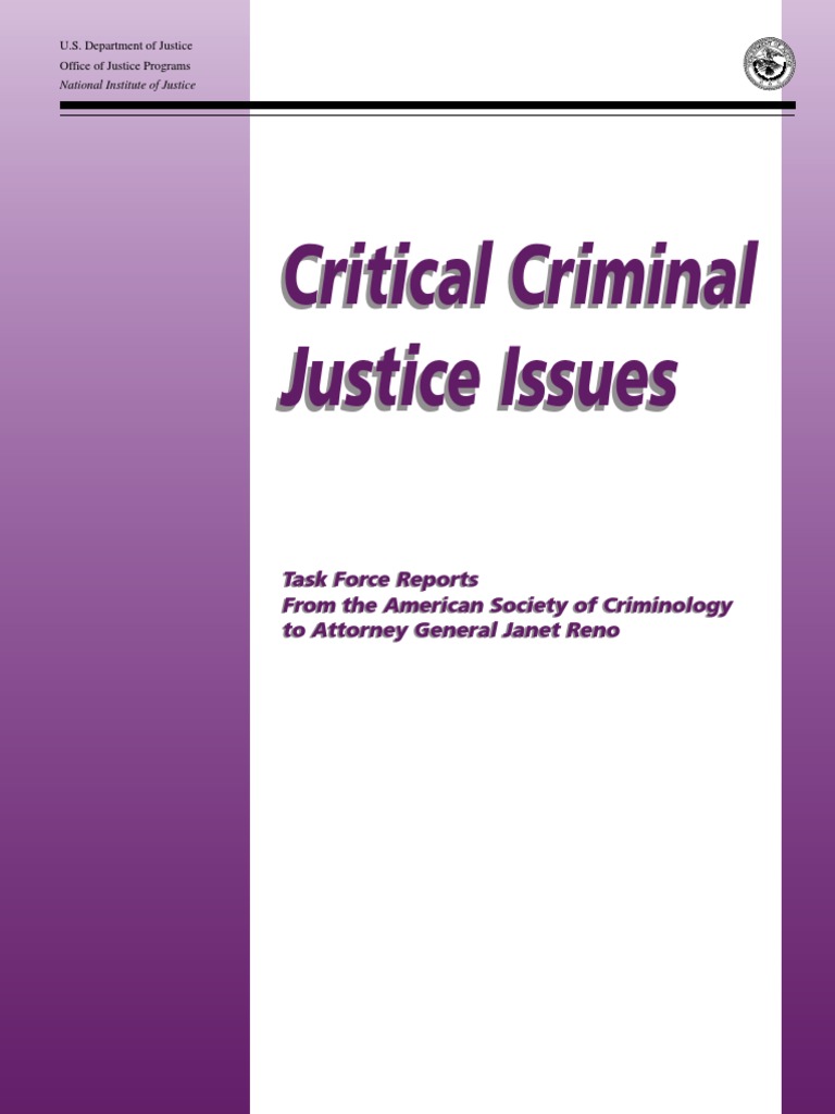 Critical Criminal Justice Issues | PDF | Juvenile Delinquency | Violence