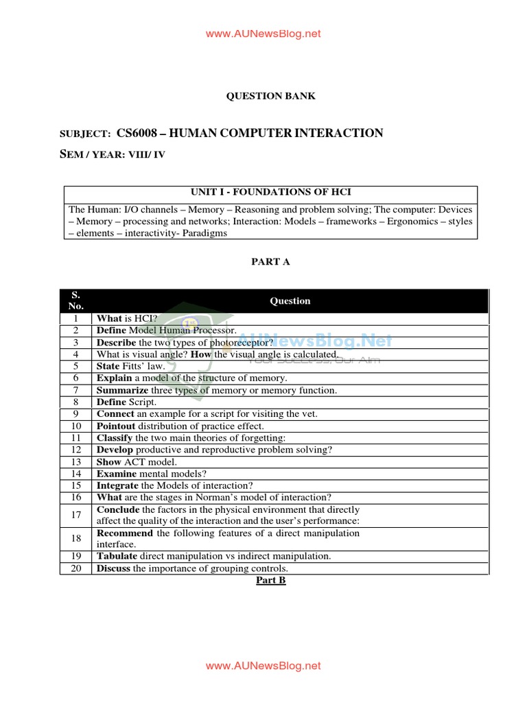 Cs6008 - Human Computer Interaction S | PDF | Human–Computer ...