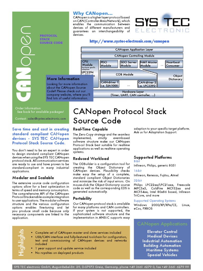 Canopen Protocol Stack Source Code | PDF | Information Age | System Software