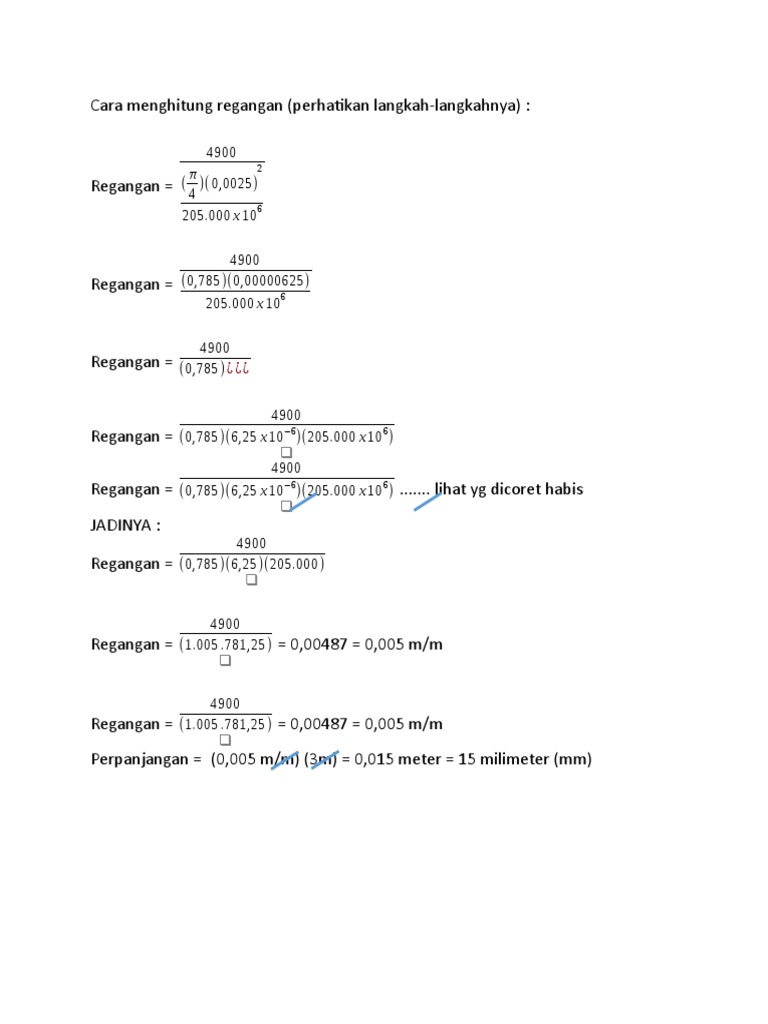 Cara Menghitung Regangan dengan Rumus | PDF | Metode & Bahan Ajar