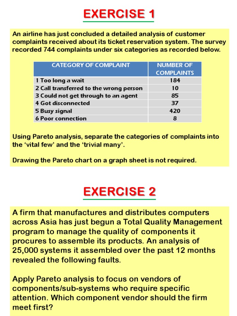6 - Pareto Principle - Revision Exercises | PDF | Bios | Brand