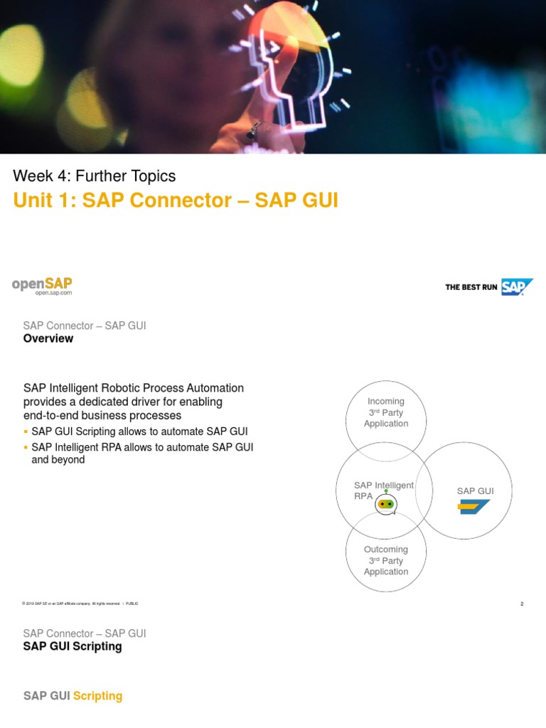 Unit 1: SAP Connector - Sap Gui: Week 4: Further Topics | PDF | Graphical User Interfaces ...