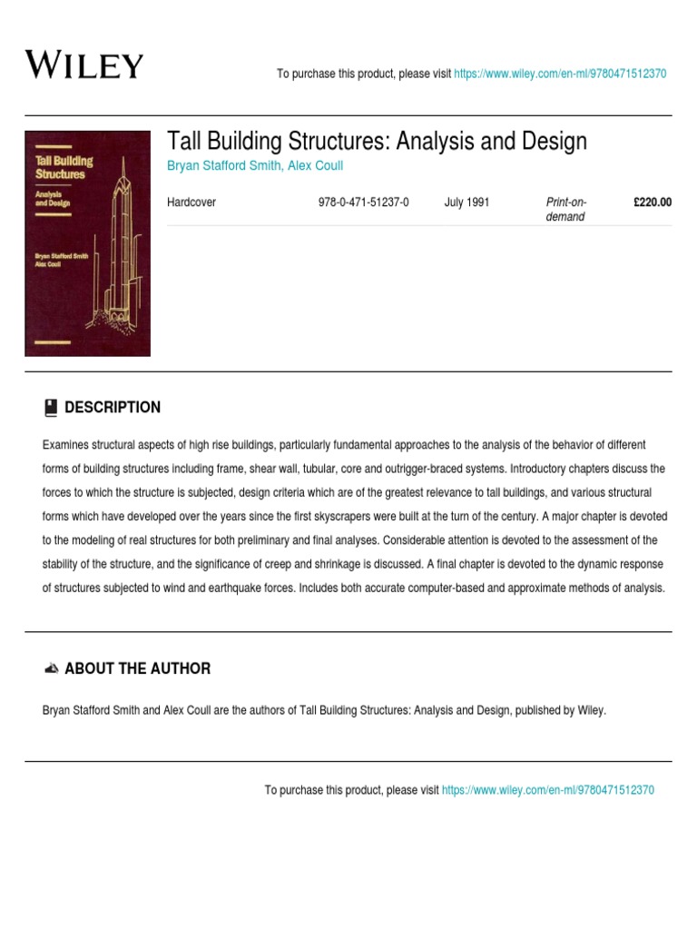 Wiley - Tall Building Structures - Analysis and Design - 978-0-471 ...