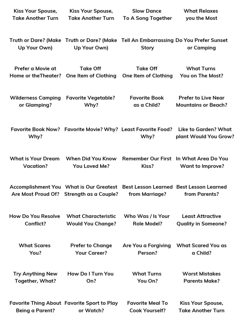 Jenga Questions | PDF