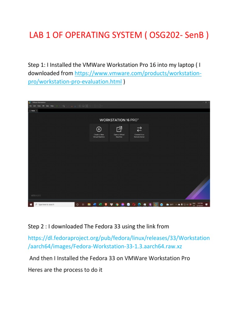 Lab 1 of Operating System (Osg202-Senb) | PDF