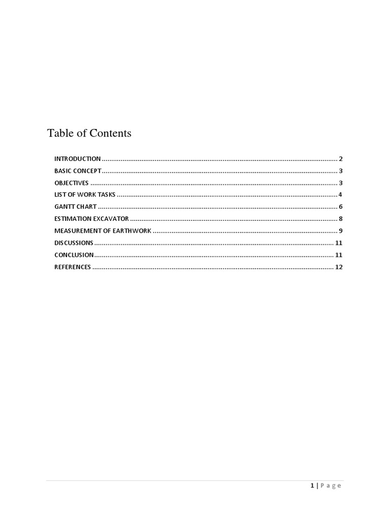 Project Planning and Earthwork Calculations for the Construction of a ...