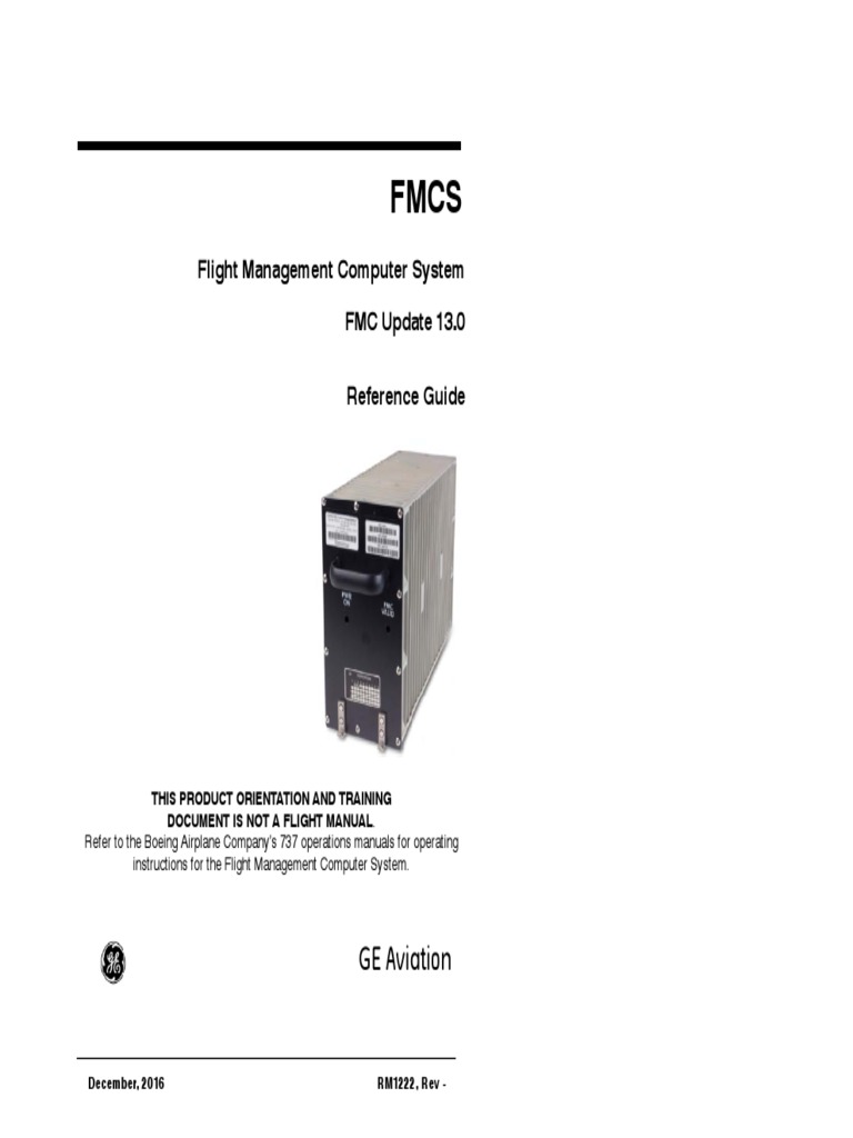 Flight Management Computer System FMC Update 13.0 Reference Guide | PDF ...