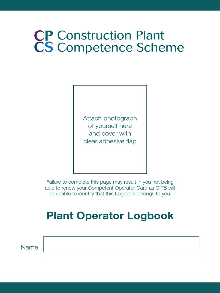 CPCS Log Book | PDF | Crane (Machine) | Transport
