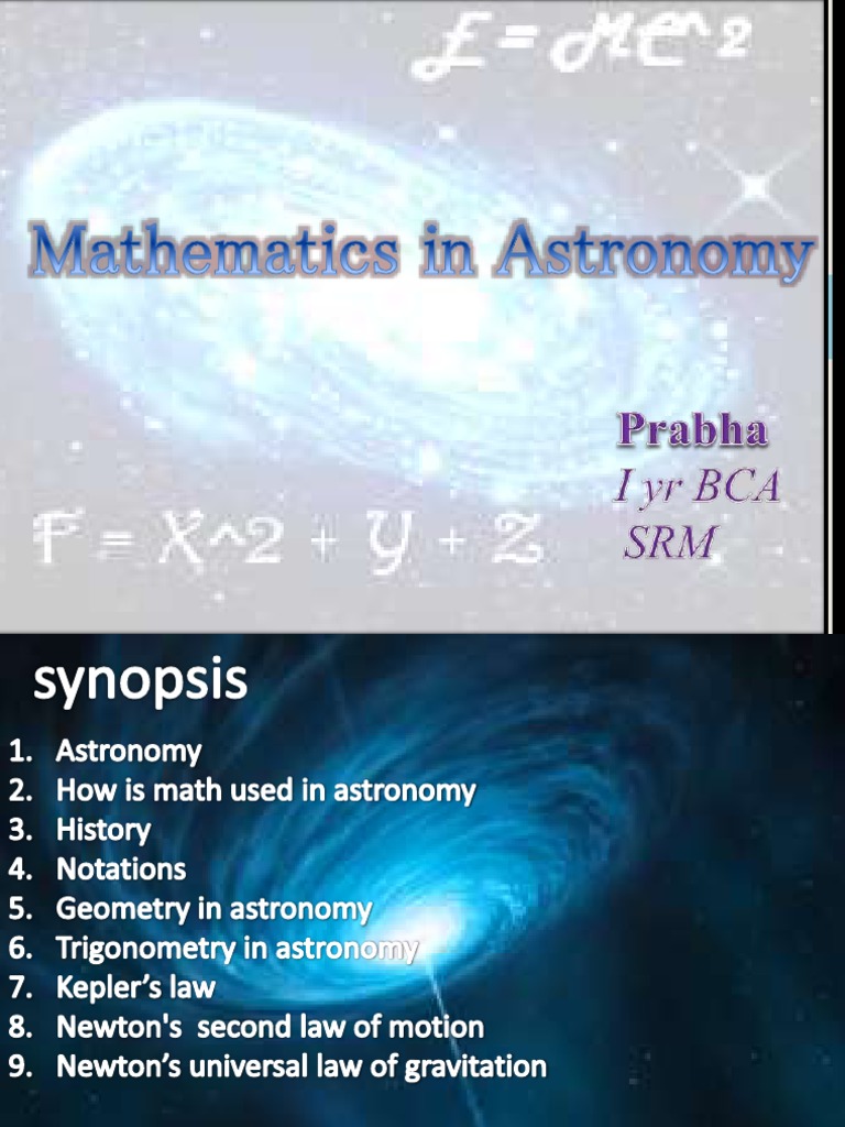 Mathematics in Astronomy | PDF | Gravity | Force