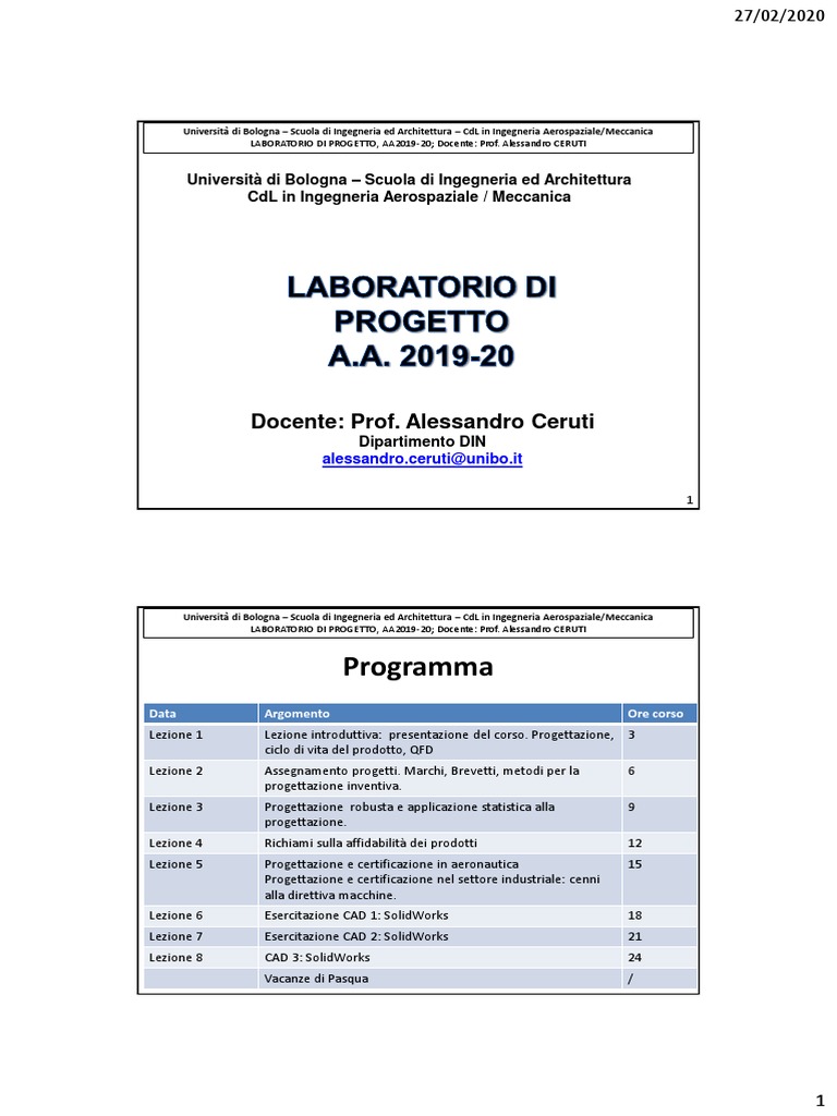 1 Laboratorio Progetto | PDF