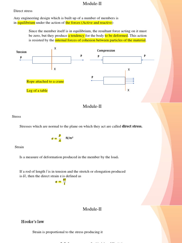 Module2 BME EEE20 | PDF | Bending | Stress (Mechanics)