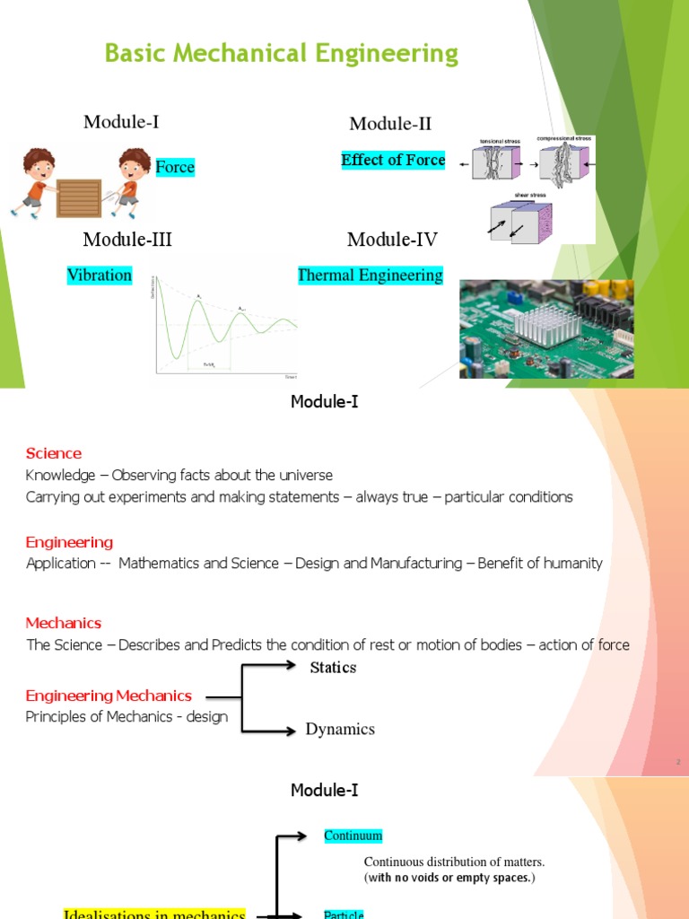 Basic Mechanical Engineering: Module-I Module-II | PDF | Rotation ...