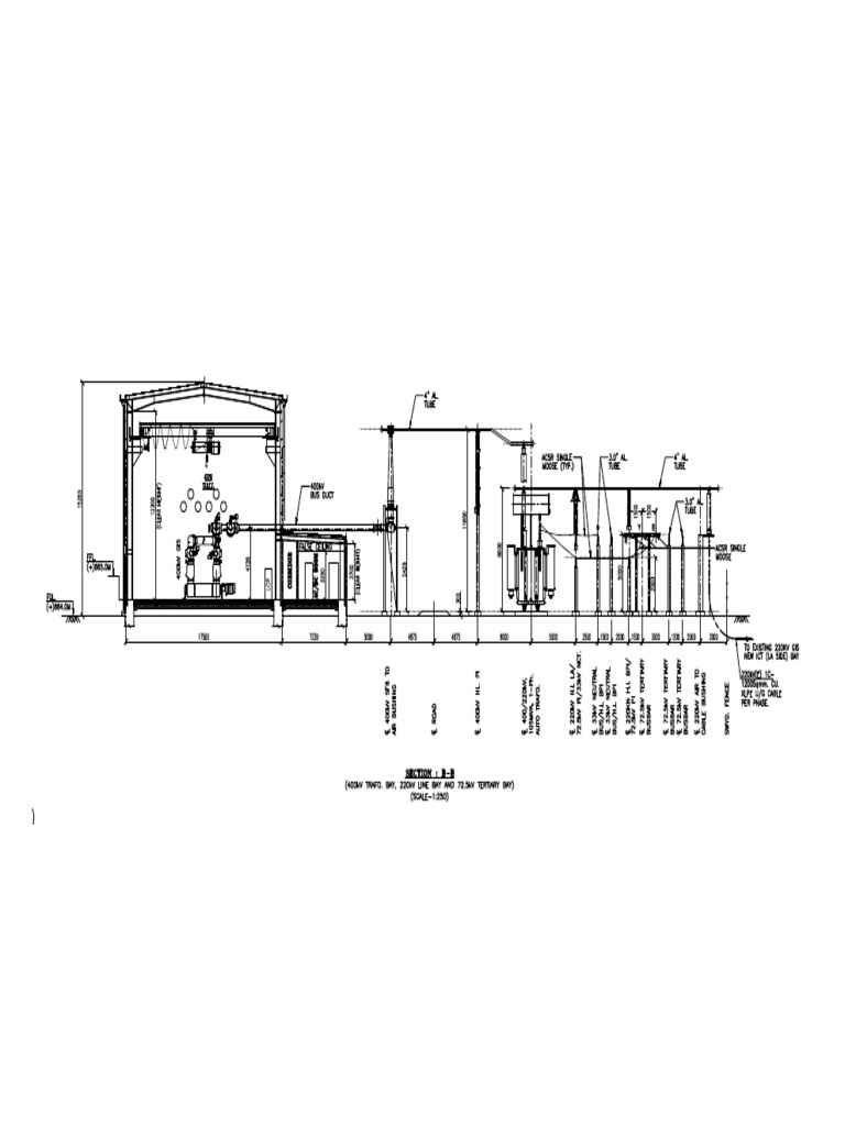 400KV Gis Switchyard Layout - Elevation | PDF