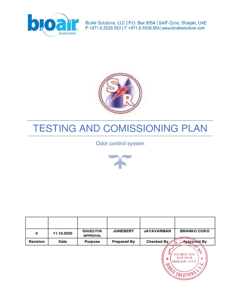 P20202 - Testing & Commissioning Plan | PDF | Verification And ...
