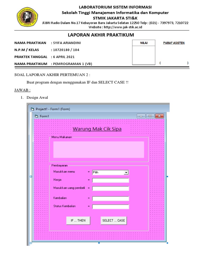 Praktikum Visual Basic 2 | PDF | Komputer