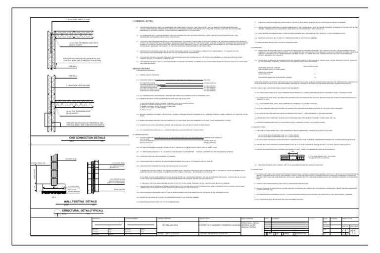 CHB Connection Details: 1.0 General Notes | PDF | Beam (Structure ...