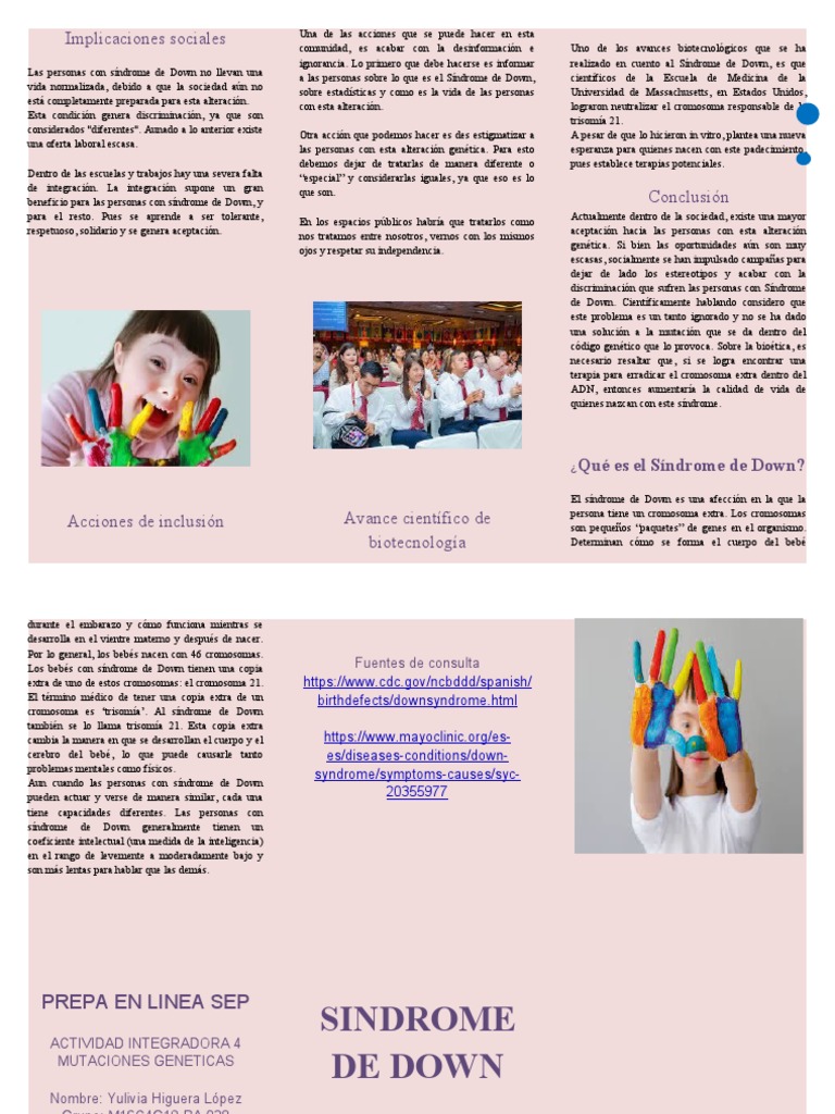 Perspectivas sociales, científicas y éticas sobre el Síndrome de Down ...