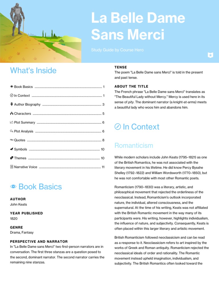 La Belle Dame Sans Merci | PDF | John Keats | Romanticism