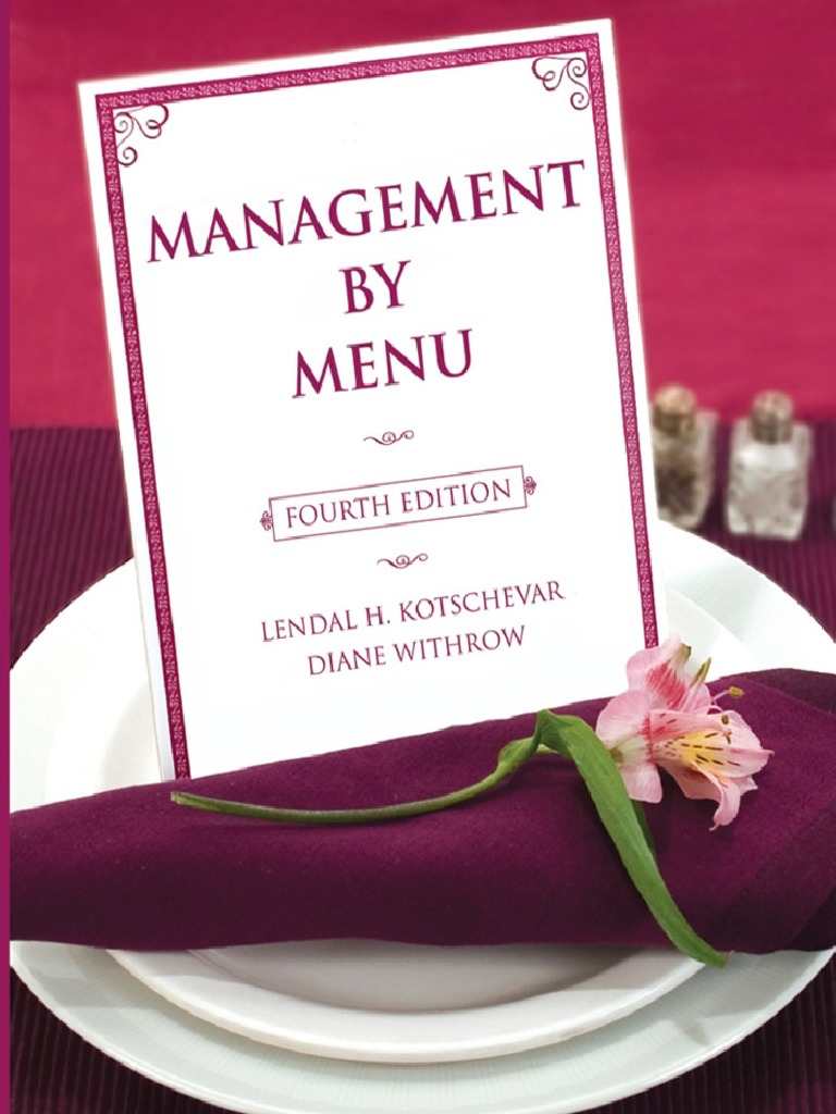 Management by Menu Wiley 2007 | PDF | Menu | Restaurants