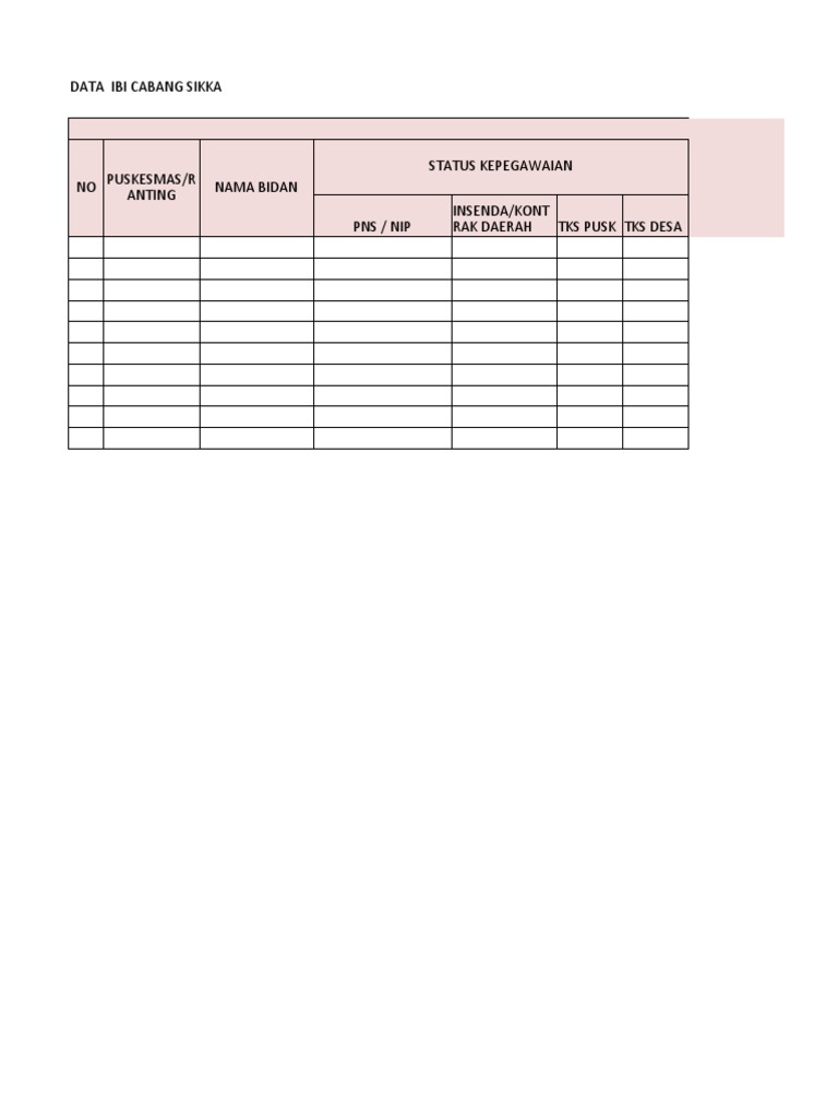 Data Anggota IBI Cabang Sikka 2023 | PDF