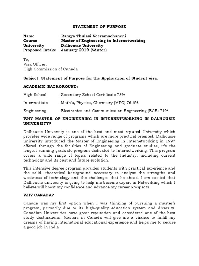 Statement of Purpose New One | PDF | Engineering | Electronic Engineering