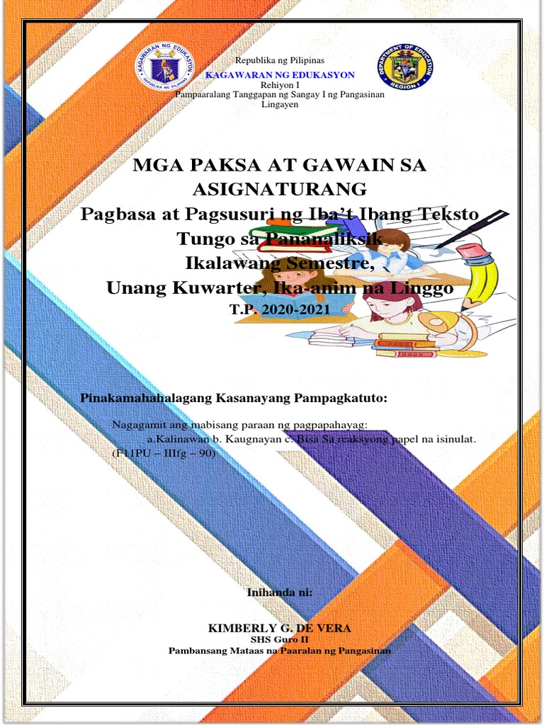 Pagbasa Activity Sheet Linggo 6 | PDF