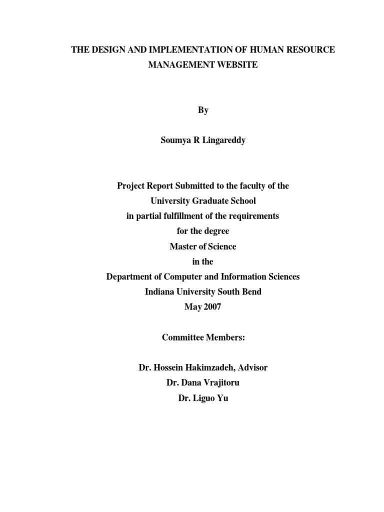 HR Management Thesis | PDF | Dynamic Web Page | Web Page