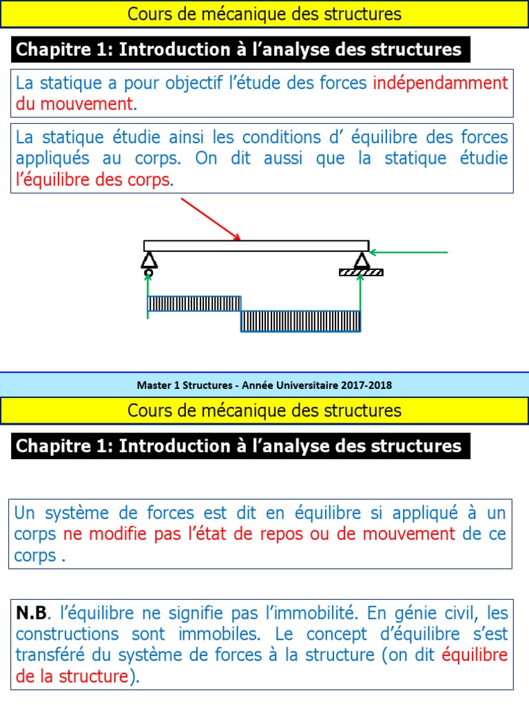 Chap 1 Mecanique Des Structures | PDF | Mécanique | Cinématique
