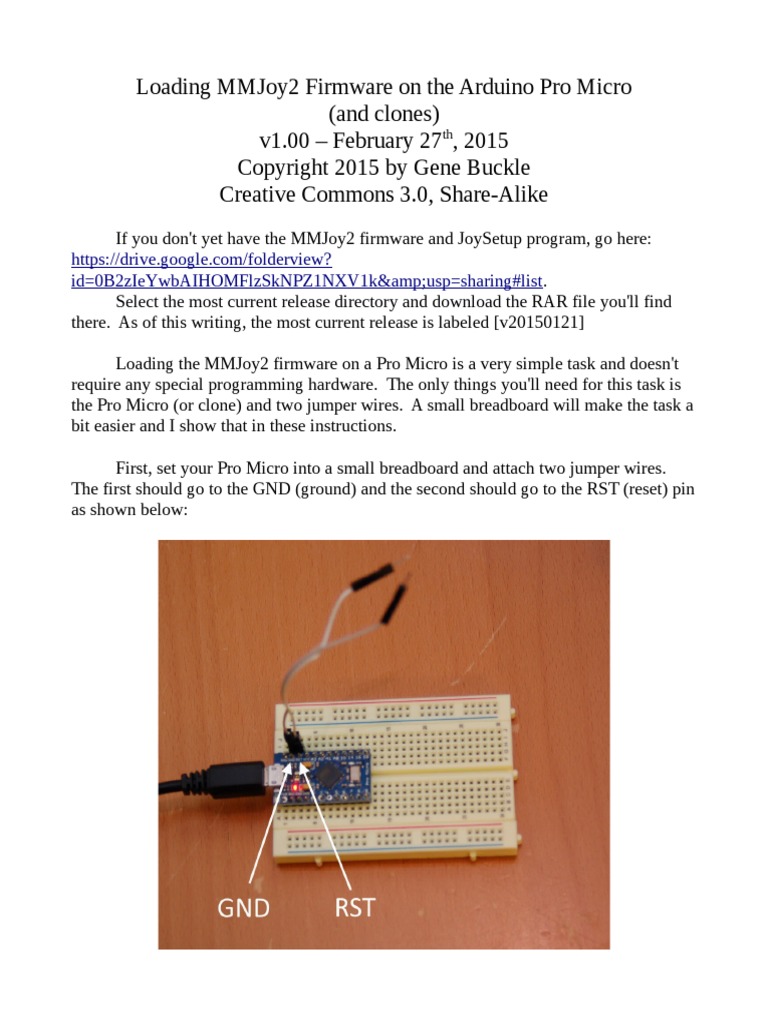 Pro Micro Instructions | PDF | Booting | Filename