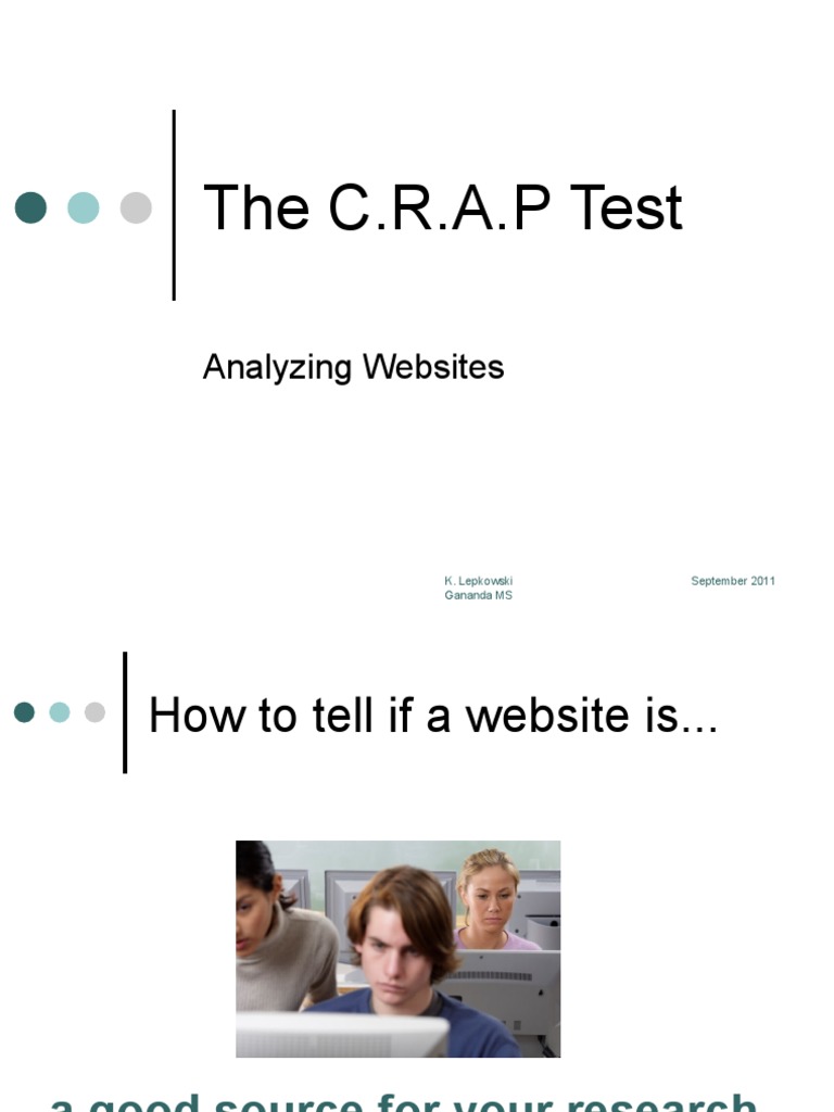 The C.R.A.P Test: Analyzing Websites | PDF | Career & Growth