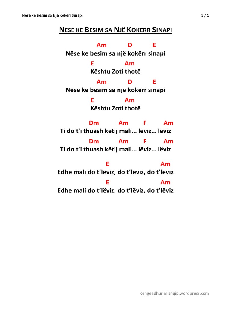 Nese Ke Besim Sa Njc3ab Kokerr Sinapi 1 | PDF