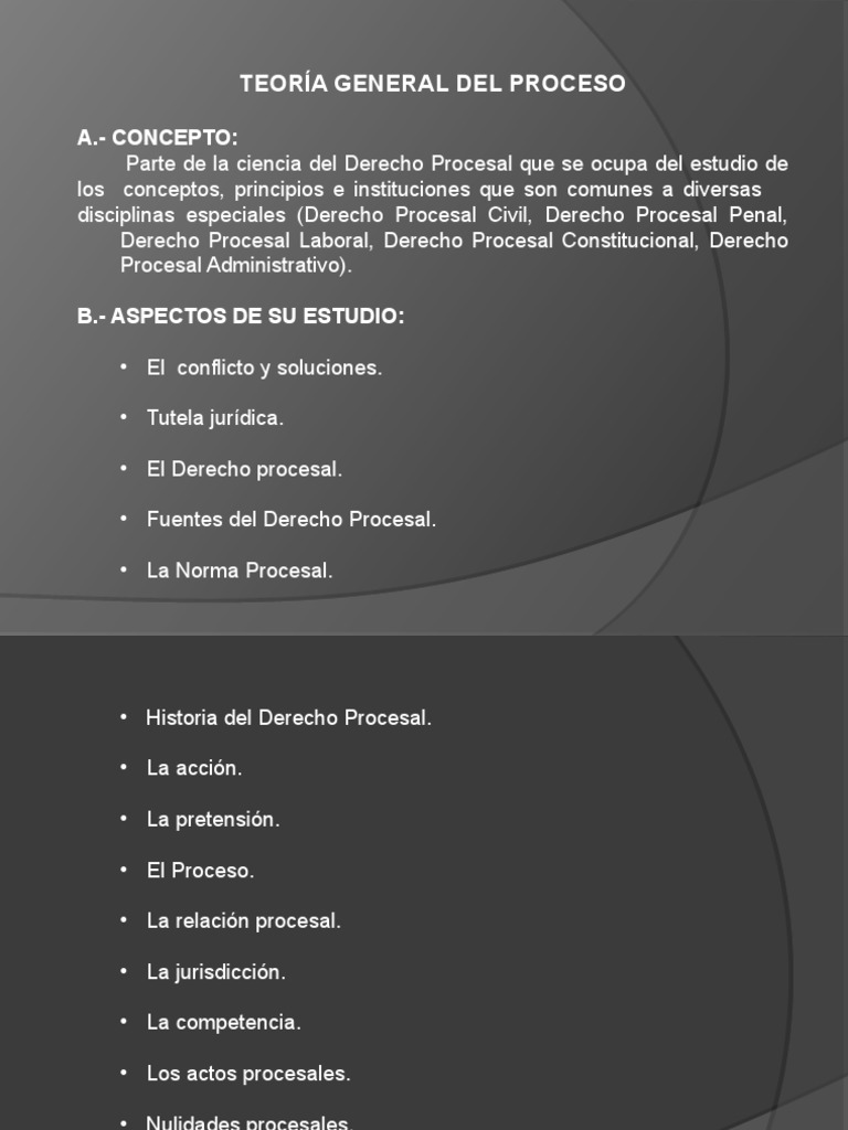 Teoría General del Proceso | PDF | Ley procesal | Institución
