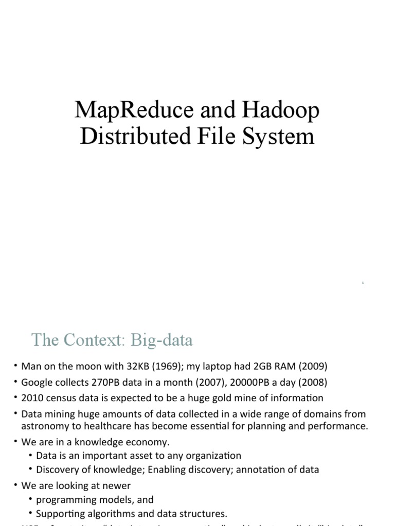 Mapreduce And Hadoop Distributed File System Pdf Map Reduce Apache Hadoop